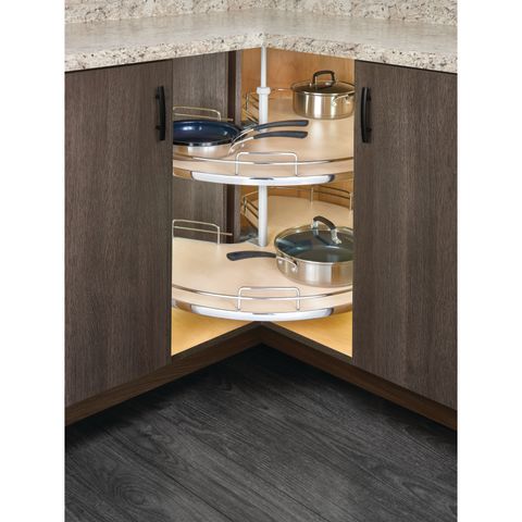 Amerhart Hardware 2 Shelf Frameless For Pie Cut Collapsable Susan ...
