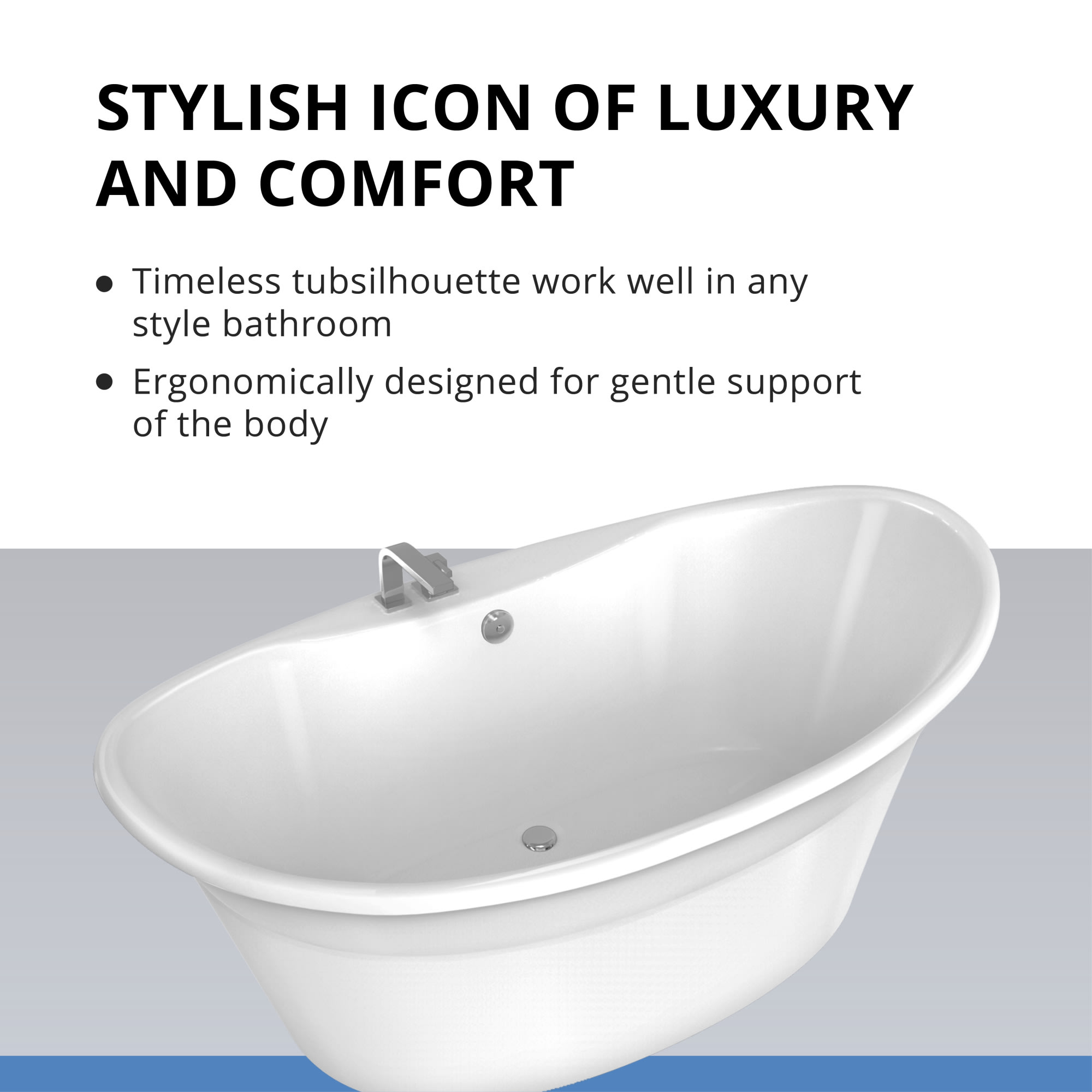 DreamLine Montego 60 inch L x 27 inch H White Acrylic Freestanding ...