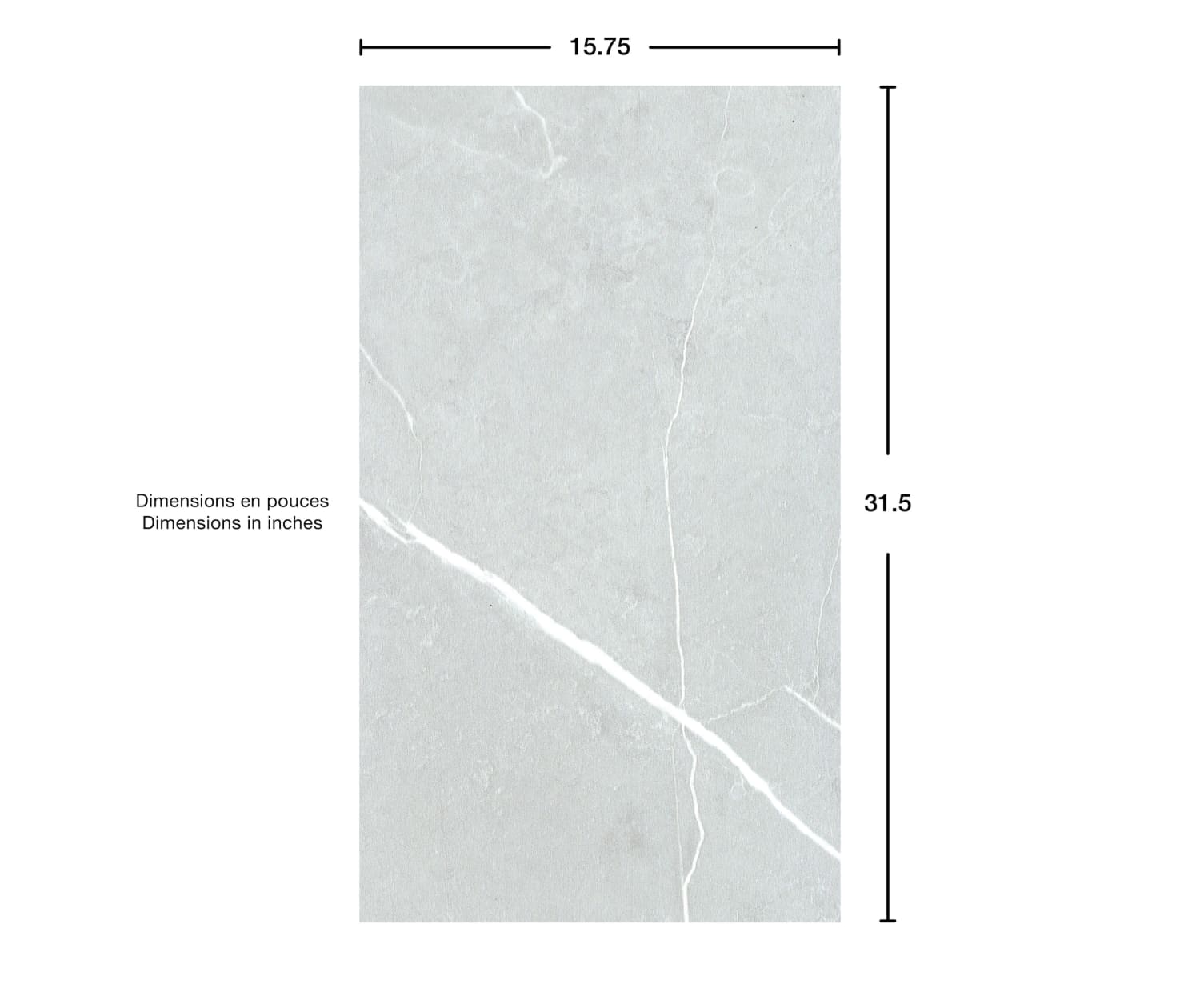 Manhattan Glue-up Wall Tiles 15.75 x 31.5 in. In Smooth Marble Light ...