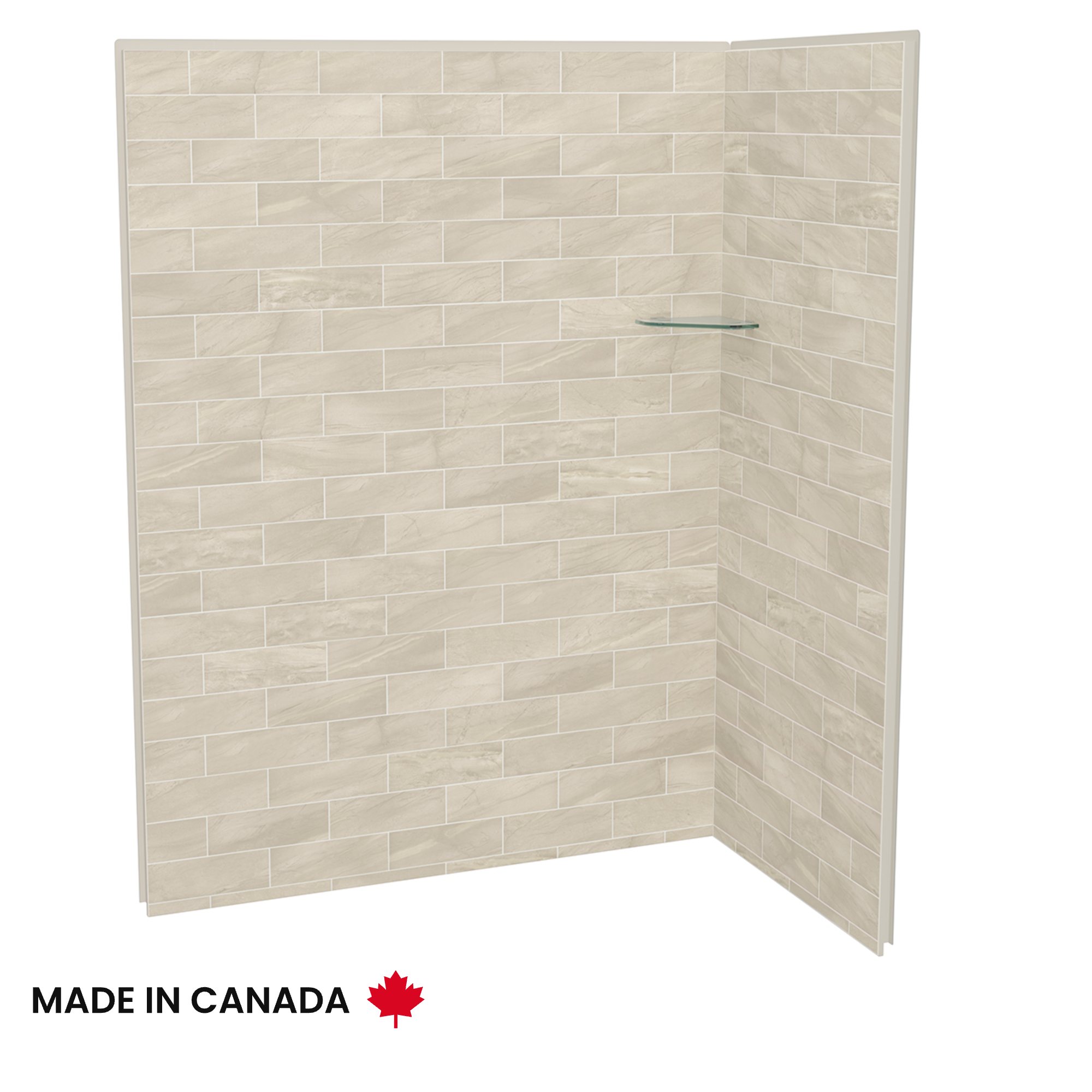 Utile 6036 Composite Direct-to-Stud Two-Piece Corner Shower Wall Kit in ...