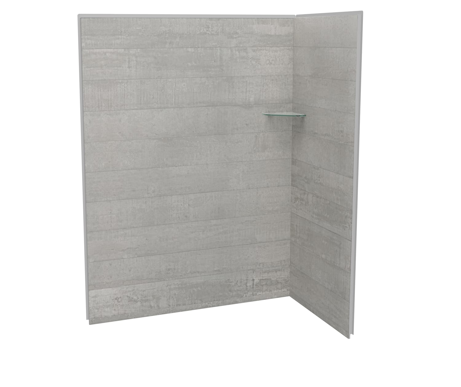 Utile 6032 Composite Direct-to-Stud Two-Piece Corner Shower Wall Kit in ...