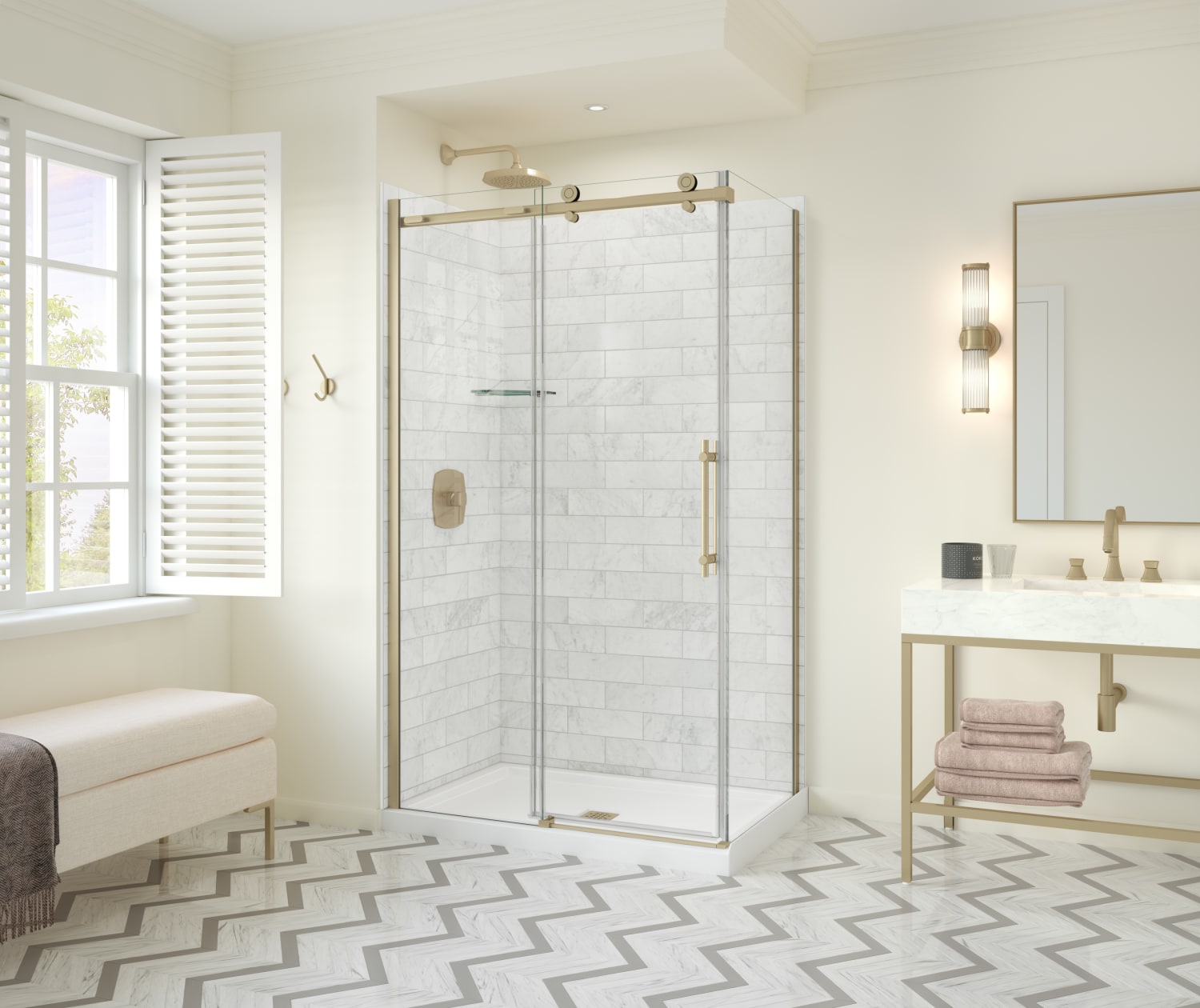 Odyssey SC 48" x 32" x 78" 8mm Sliding Shower Door for Corner ...