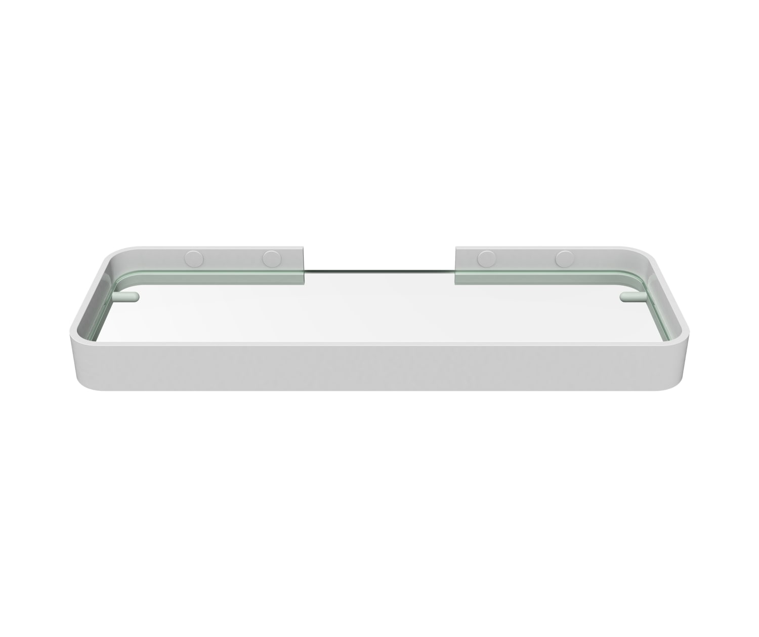 Manhattan Rectangular Shelf with Clear Glass in white | Accessory, Maax en