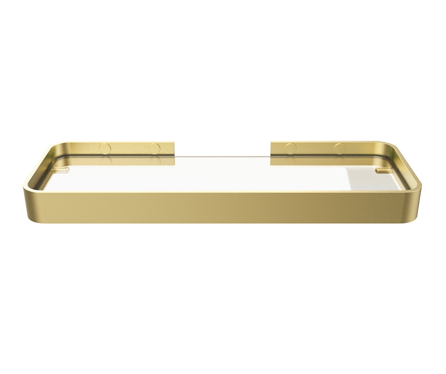 Manhattan Rectangular Shelf with Glass in Brushed Gold | Accessory, Maax