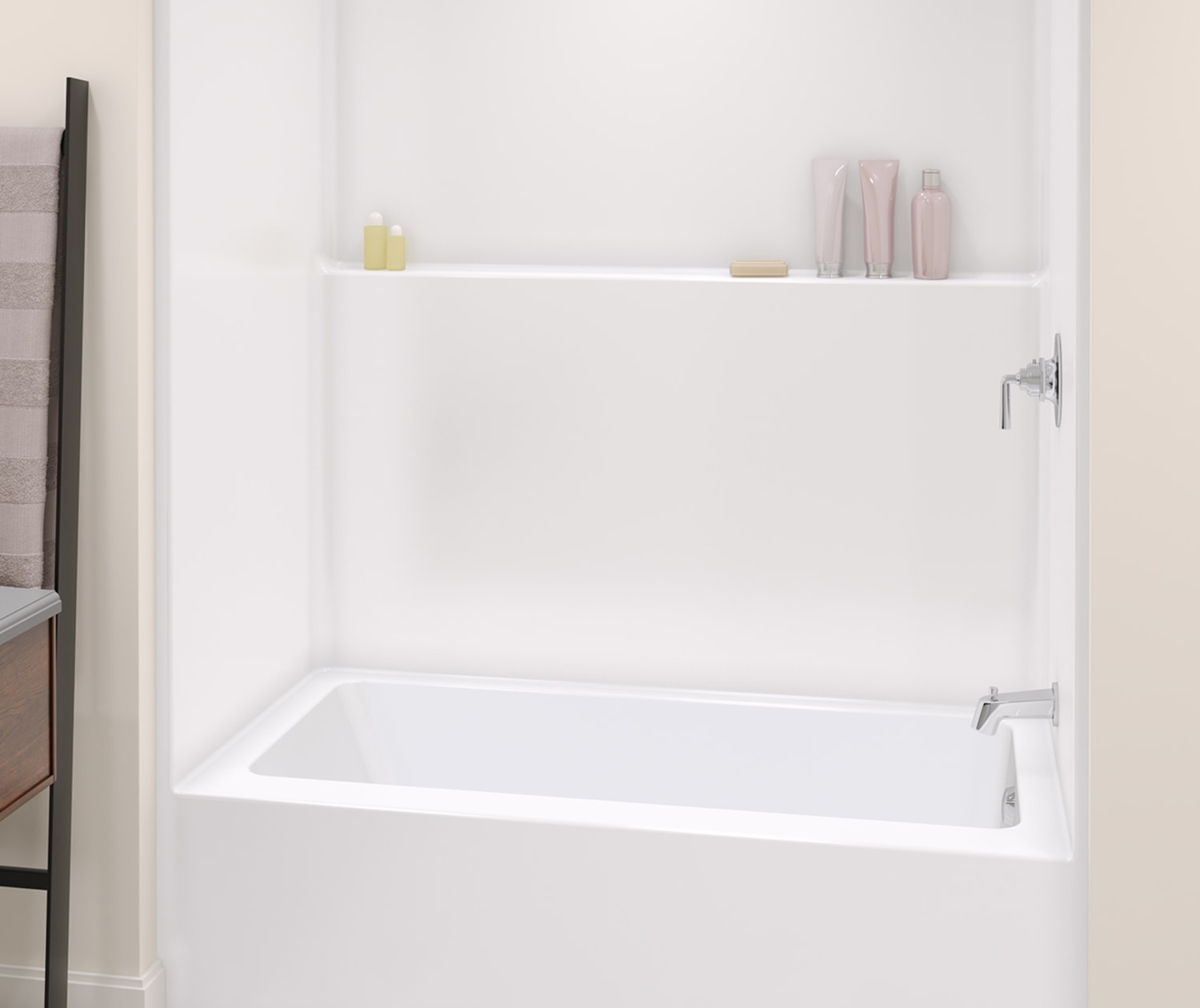 Icon TS6032X AFR AcrylX™ Alcove Left Hand Drain One-Piece Tub Shower in ...