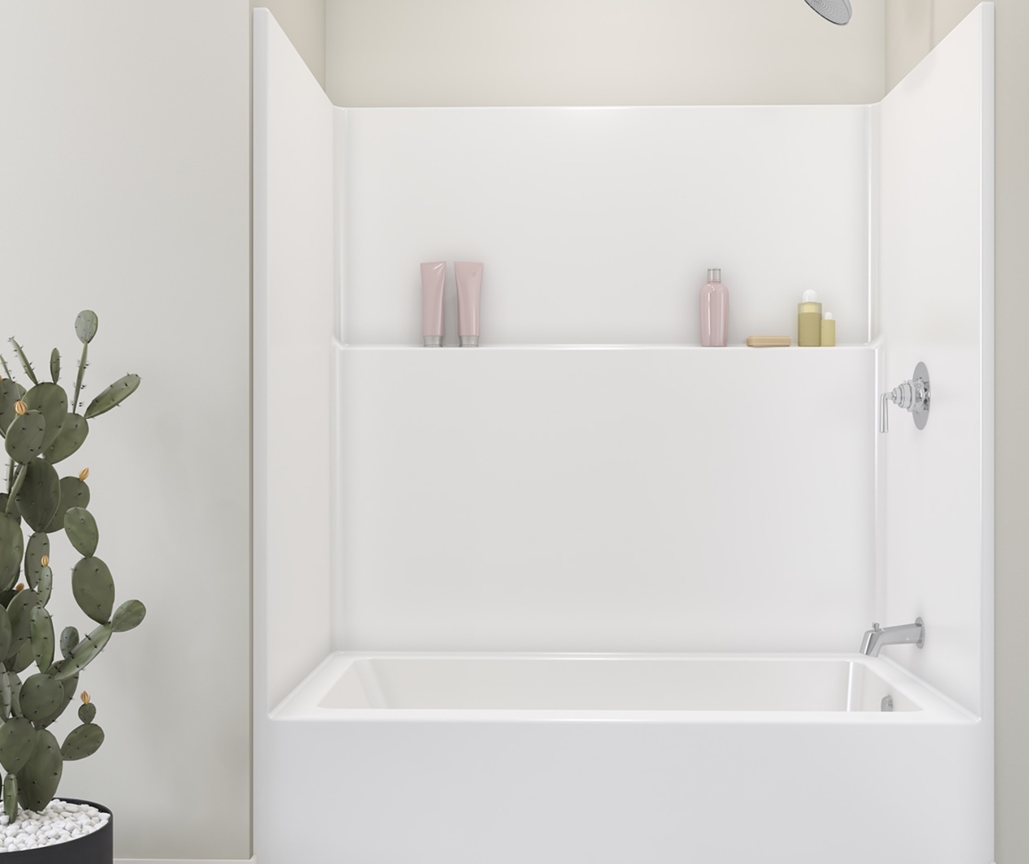 Icon TS6036 Acrylx Alcove Right Hand Drain One-Piece Tub Shower in White | Tub Shower, Maax