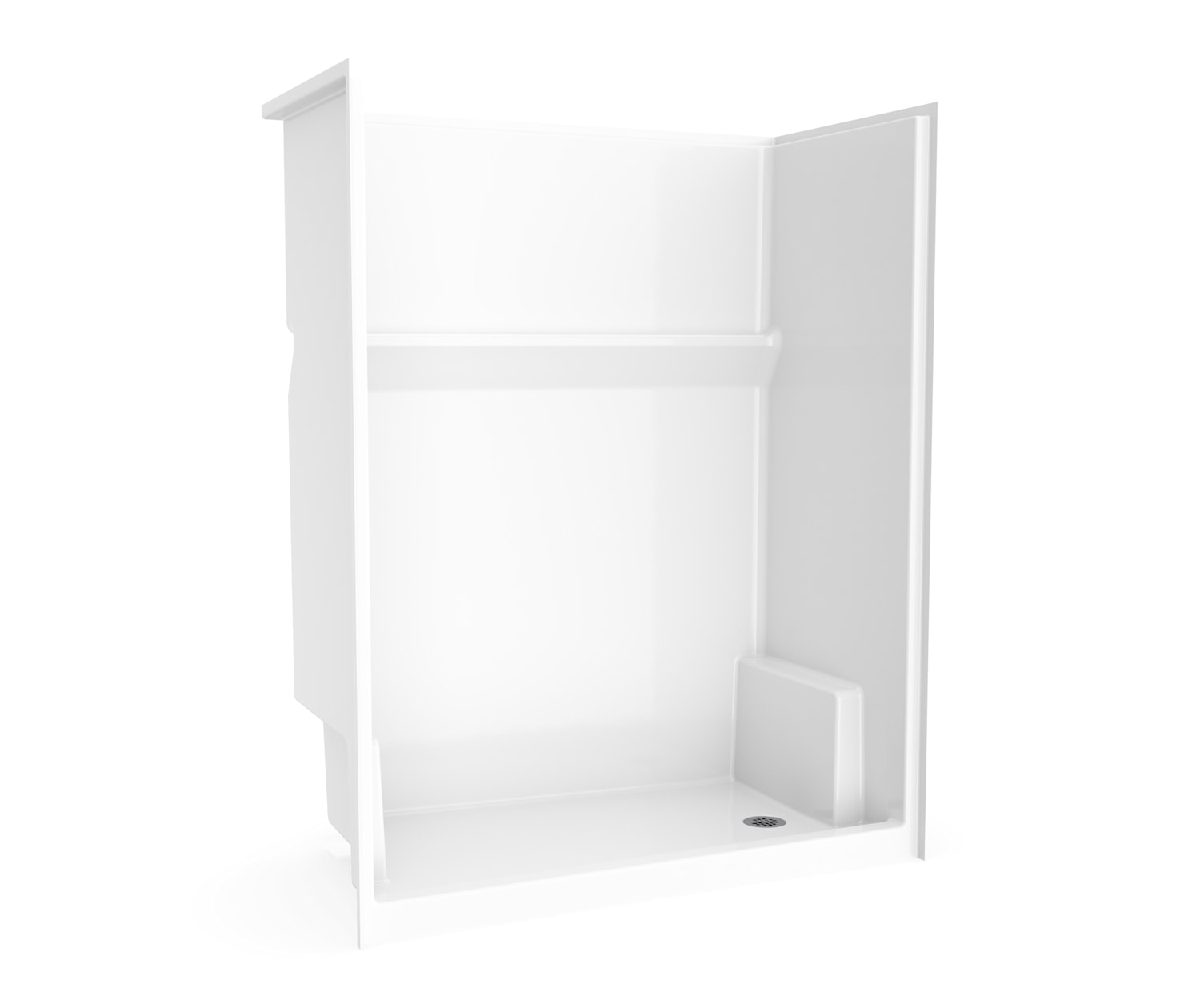 Icon SH6032 AFR Acrylx Alcove Left Hand Drain One-Piece Tub Shower in ...