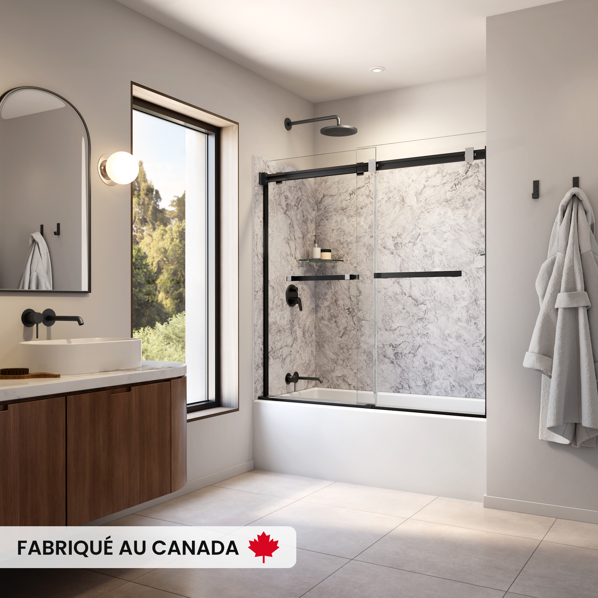 Utile 6032 Ensemble de murs pour baignoire-douche Stataro Orage trois ...