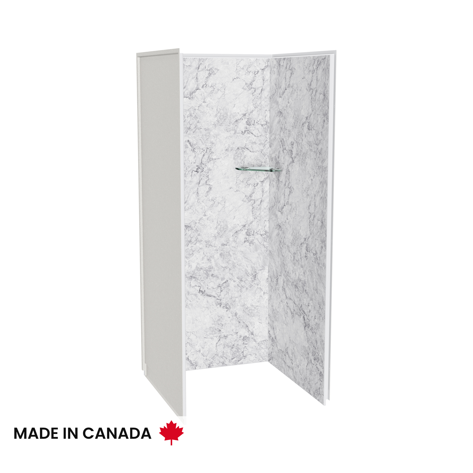 Utile 3636 Composite Direct-to-Stud Three-Piece Alcove Shower Wall Kit ...