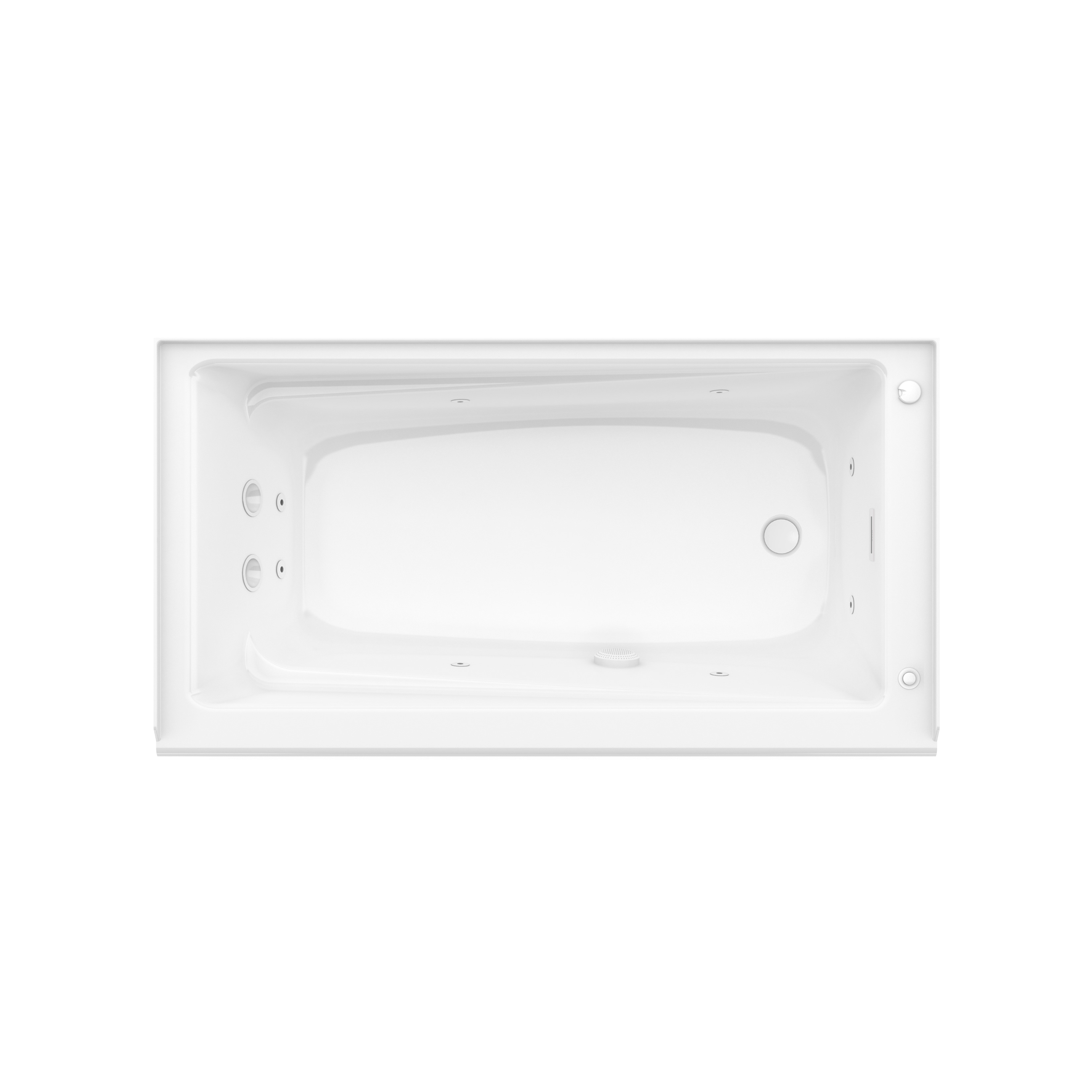 New Town 6032 IFS AFR Acrylic Alcove Right-Hand Drain 10 Microjets ...