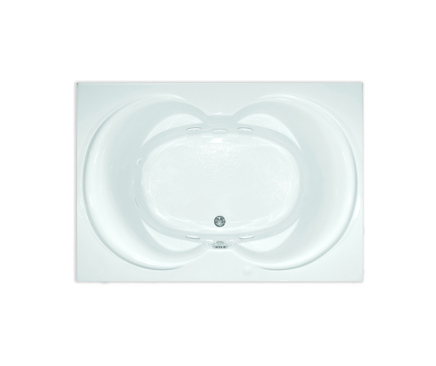 RN RIO 6042 Acrylic Drop-in Bathtub with Center Drain in White ...