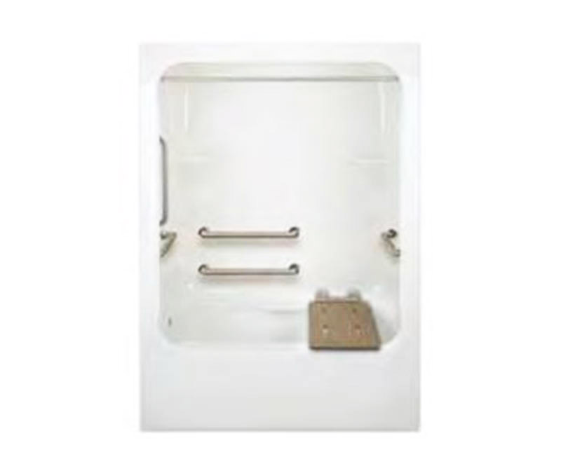 A 6032 IBS MAS Acrylic Alcove Two-Piece Tub Shower with Center Drain in ...