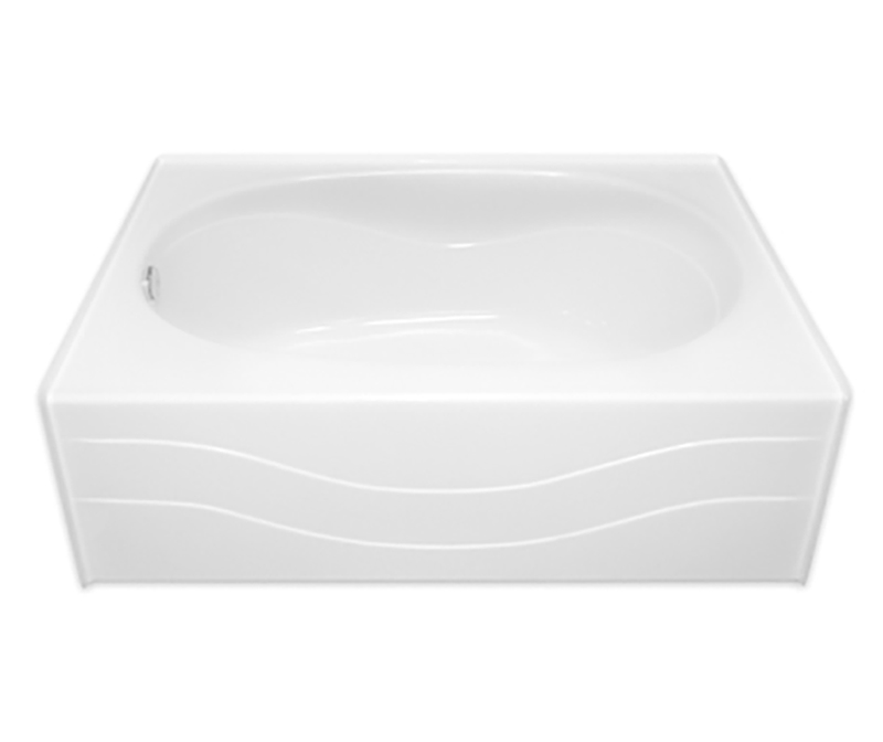 G 6042 CS 60 x 42 AcrylX Alcove Bathtub with Left-Hand Drain in White ...