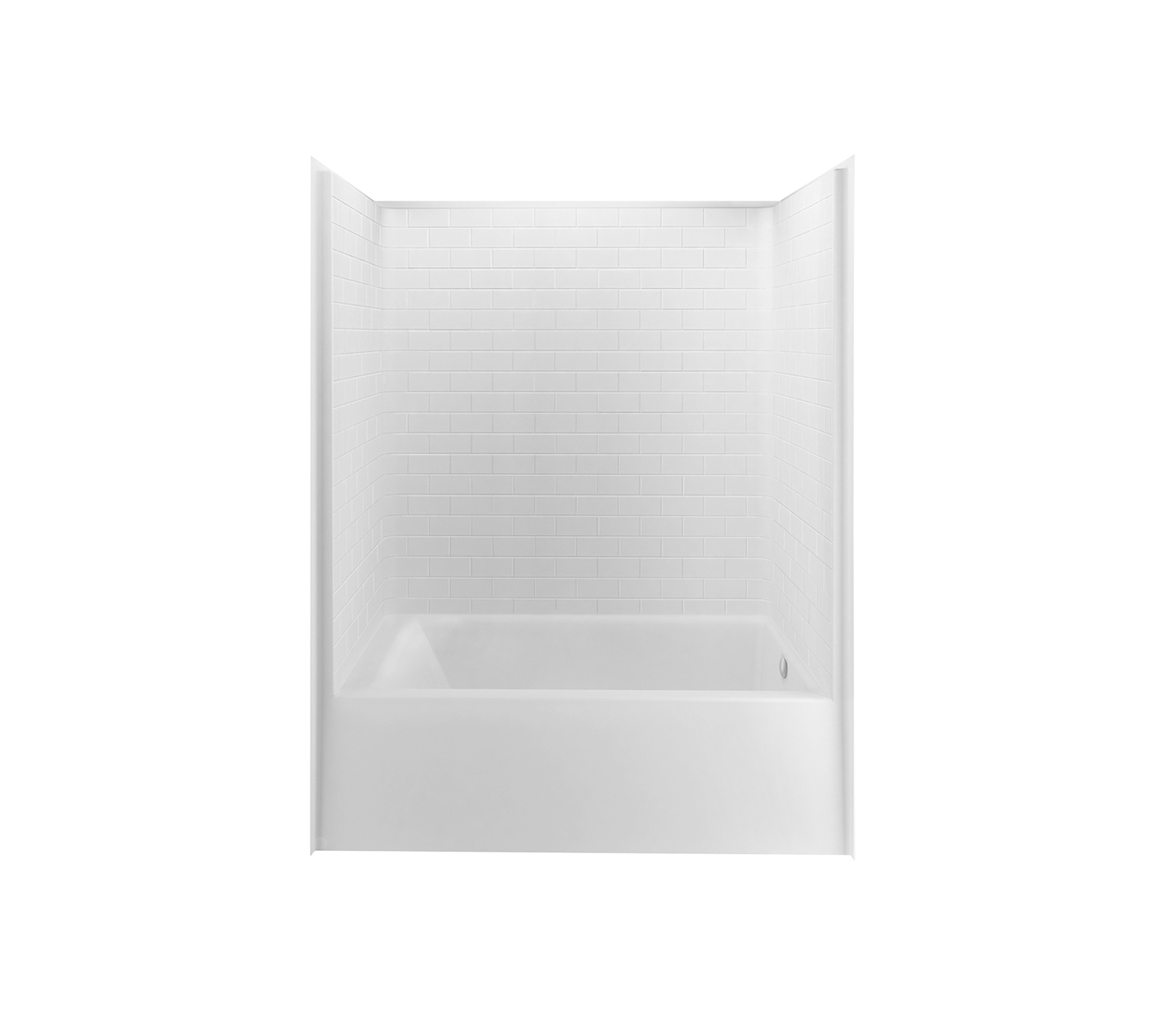 RE8042STL 60 x 43 AcrylX One-Piece Alcove Left-Hand Drain Tub Shower in ...