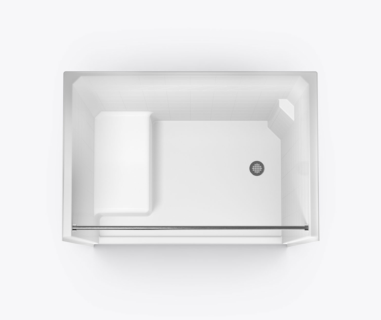 XST 6039 SH MS AcrylX Alcove One-Piece Shower with Left Hand Drain in ...