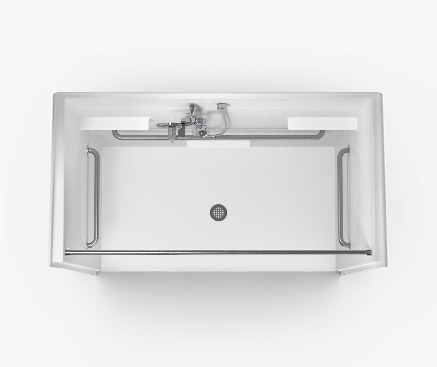 SST 6333 BF COL Solid Surface Alcove One-Piece Shower with Left Hand ...