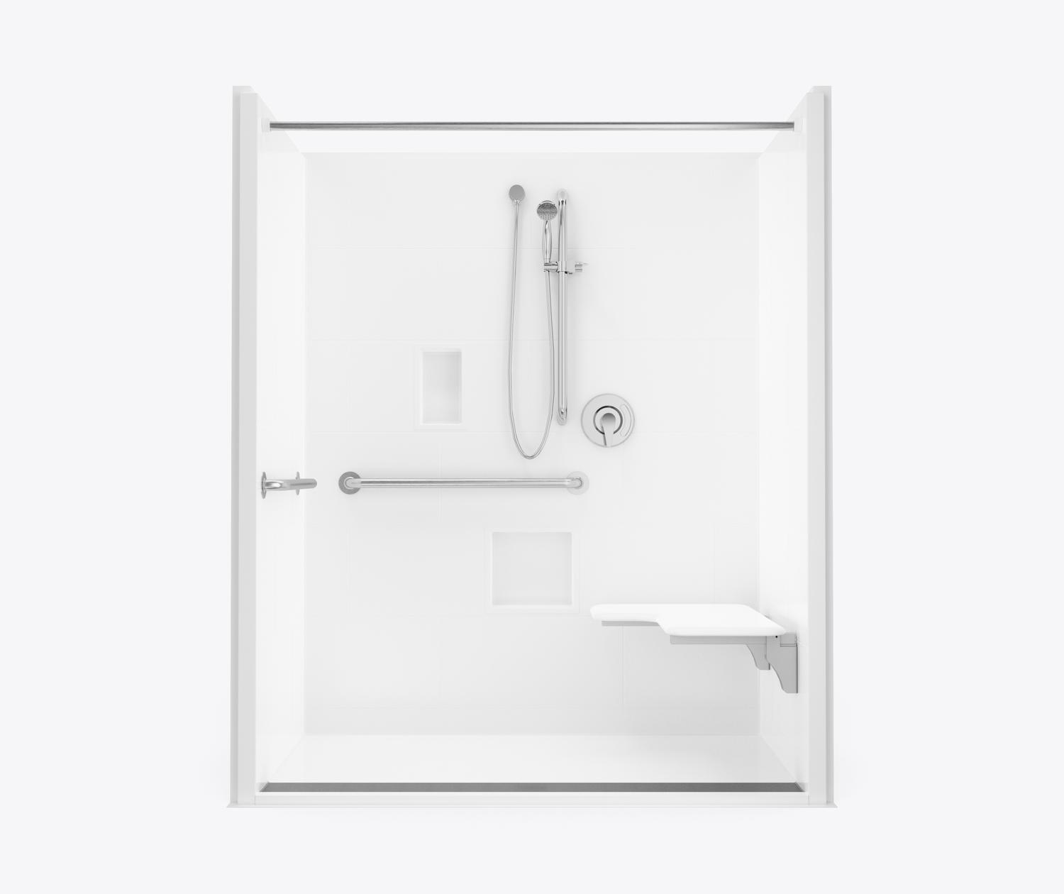HMT 6236 TR 1.125 HS 36.125 x 66 AcrylX Alcove One-Piece Shower with ...