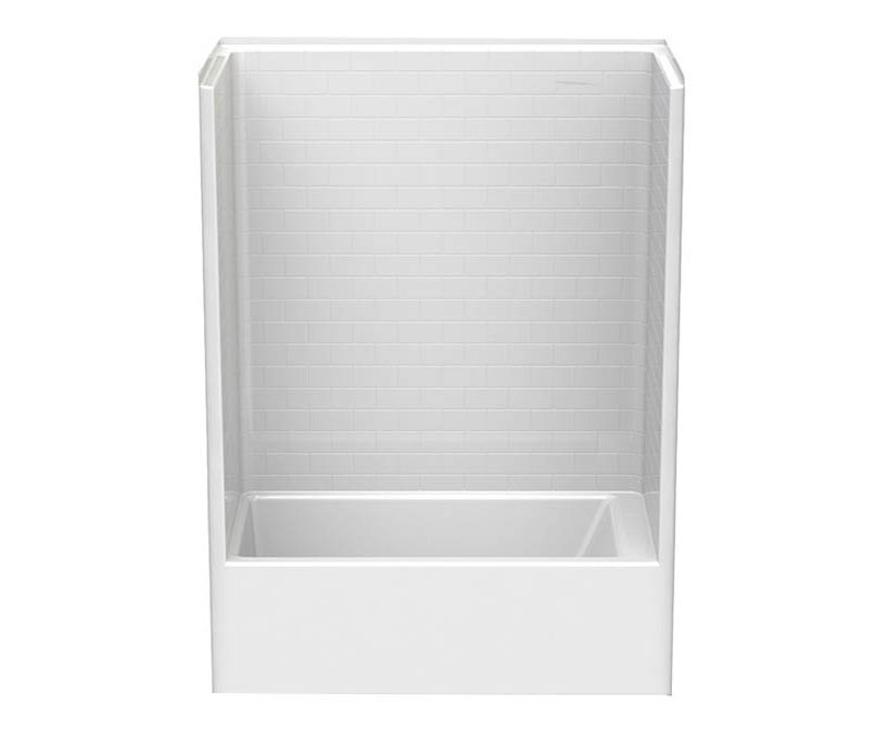 G 6030 TS ST AcrylX Alcove One-Piece Tub Shower with Center Drain in ...