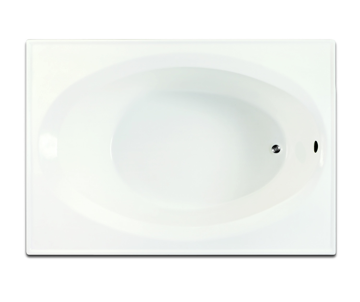 G 4260 TO 60 x 42 AcrylX Drop-in Bathtub with End Drain in Biscuit ...