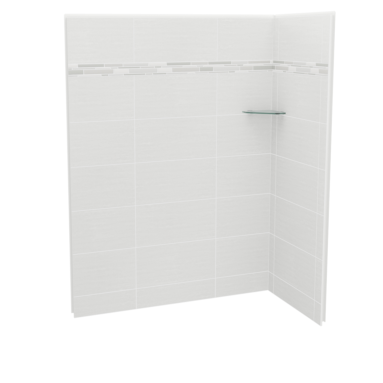 Utile 6032 Composite Direct-to-Stud Two-Piece Corner Shower Wall Kit in ...