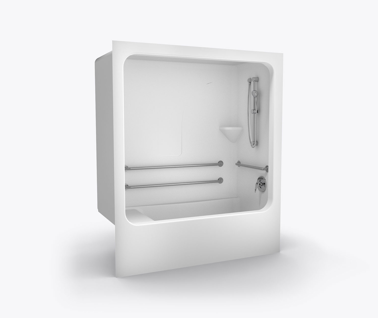 XSA 7236 TS MS MAS Acrylic Alcove One-Piece Tub Shower with Center ...