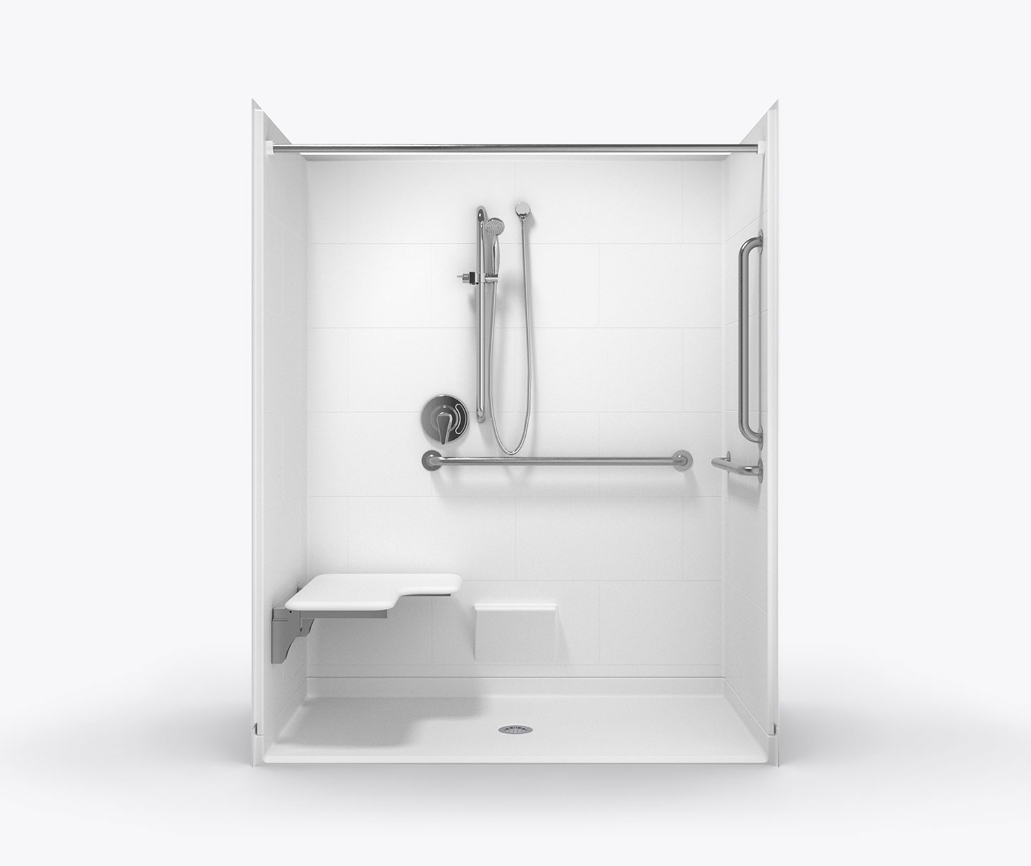 XST 6232 BF.75 5P AcrylX Alcove Five-Piece Shower with Left Hand Drain ...