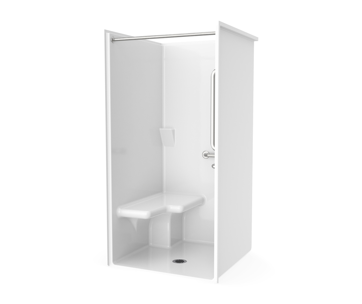 XSS 3600 BF MS AcrylX Alcove One-Piece Shower with Right Hand Drain in ...