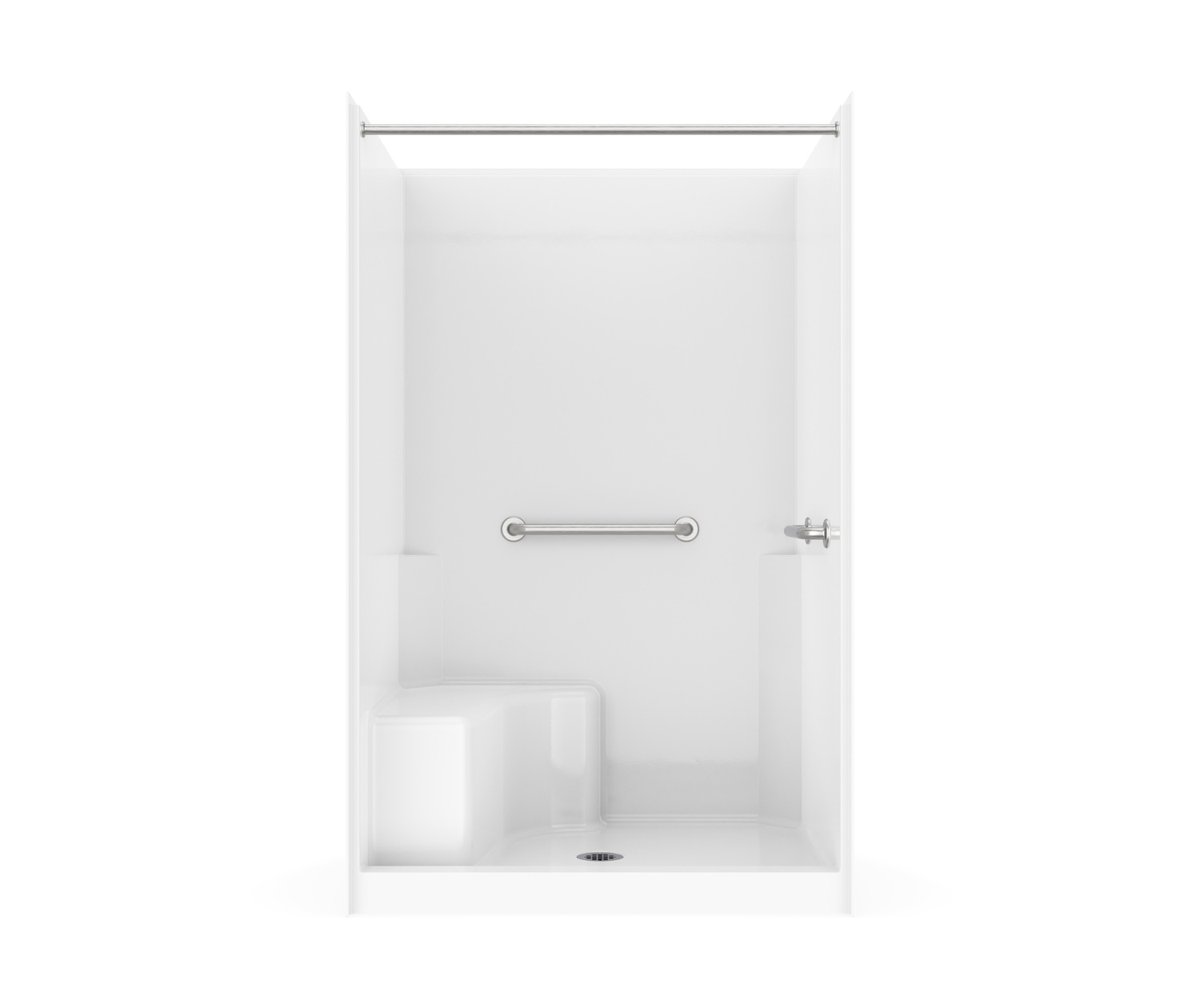 XSS 4837 SH MS AcrylX Alcove One-Piece Shower with Right Hand Drain in ...