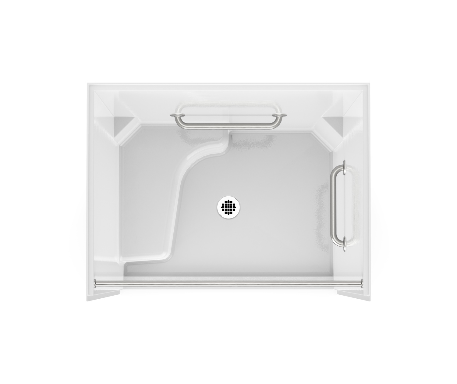 XSS 4837 SH MS AcrylX Alcove One-Piece Shower with Right Hand Drain in ...