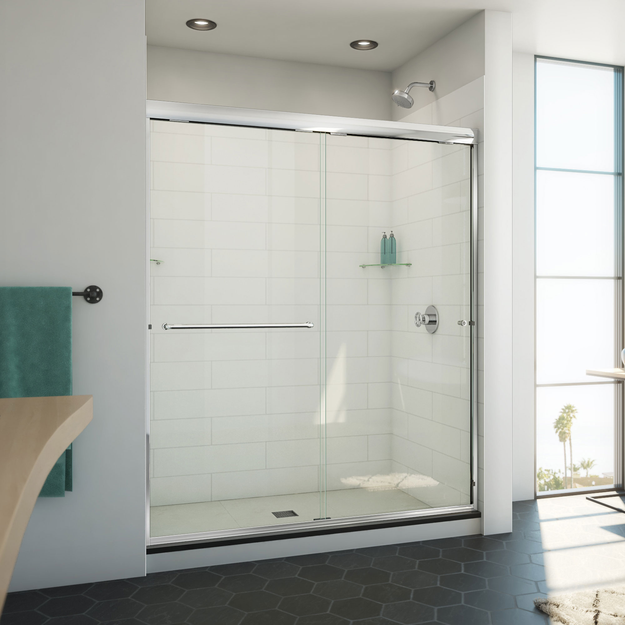 DreamLine Alliance Pro ML 56 - 60 inch W x 70 1/2 inch H Semi-Frameless ...