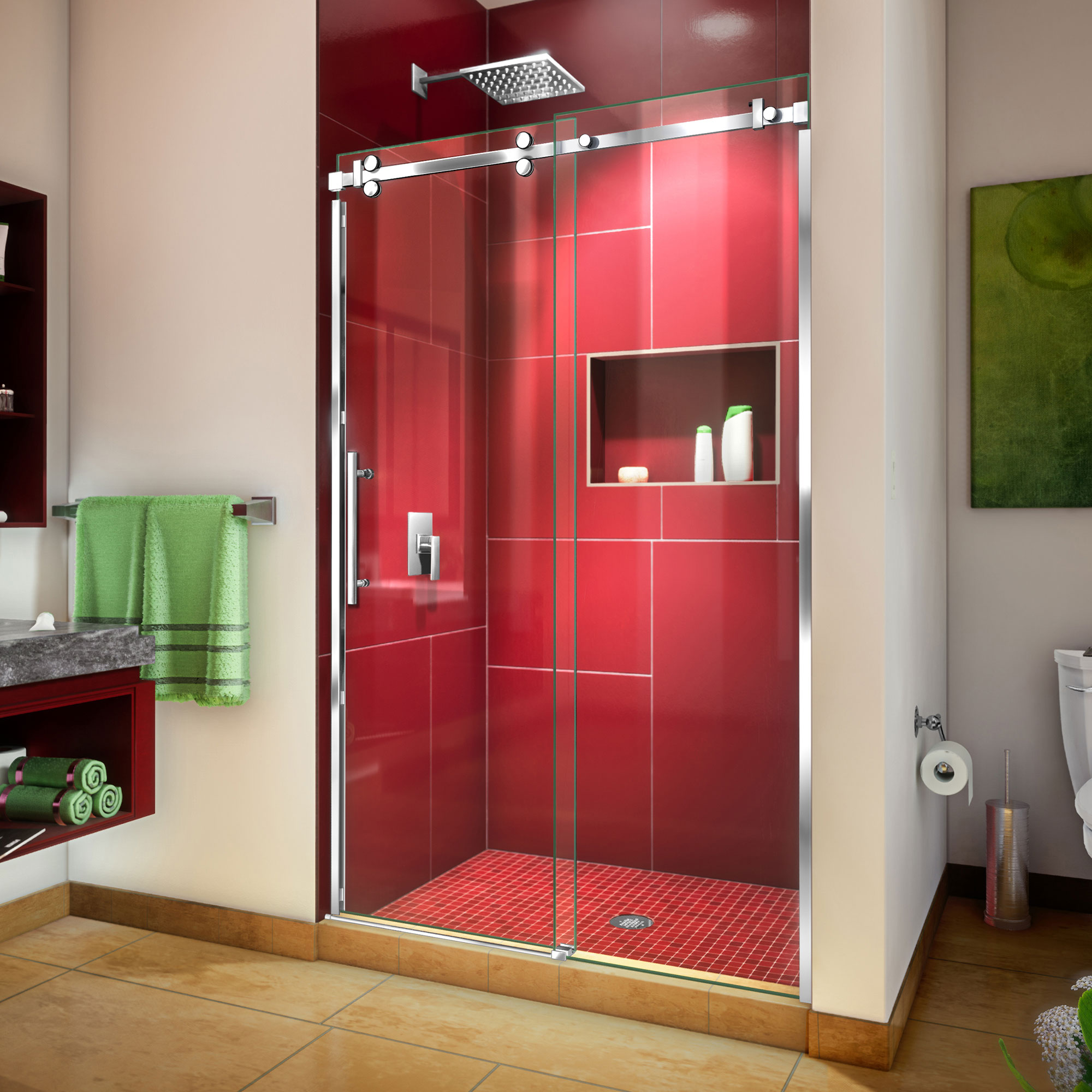 DreamLine Enigma Sky 44 - 48 inch W x 76 inch H Frameless Sliding ...
