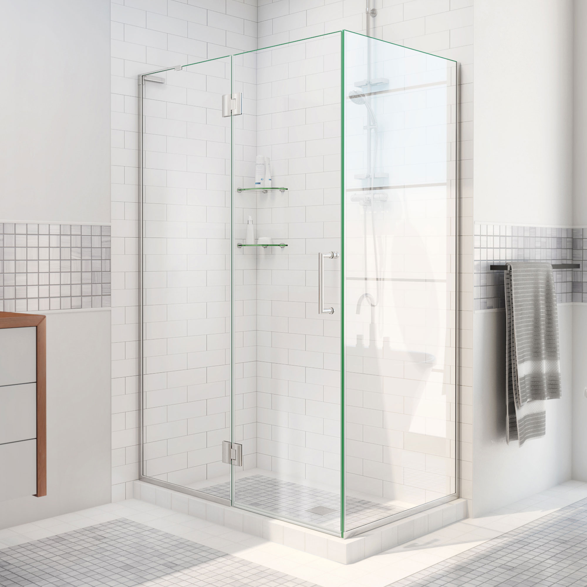 DreamLine Unidoor-X 35 3/8 inch W x 34 inch D x 72 inch H Frameless ...