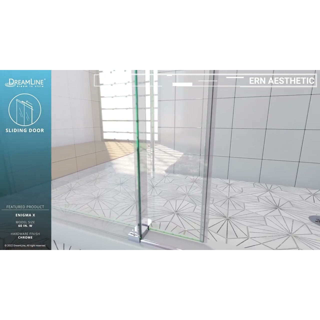 DreamLine Enigma-X 44 - 48 inch W x 76 inch H Frameless Sliding Shower ...