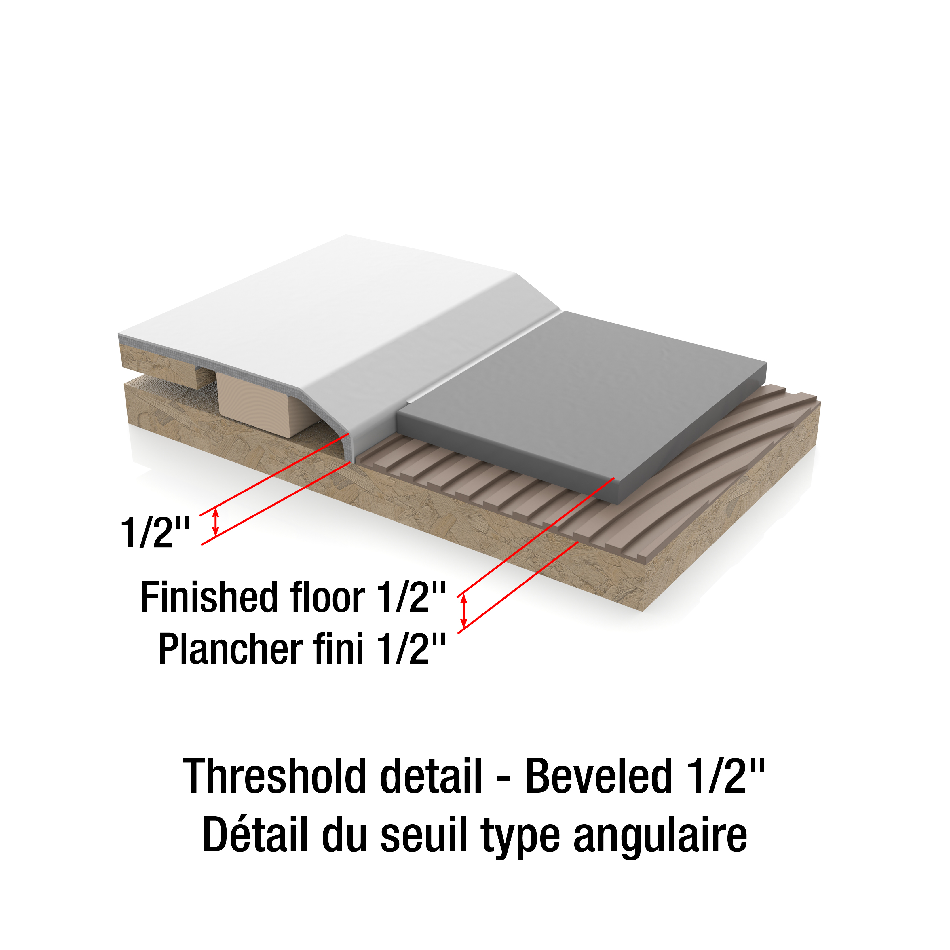 Outlook BFS-6036A - NBC Compliant Acrylic Alcove Center Drain Beveled ...