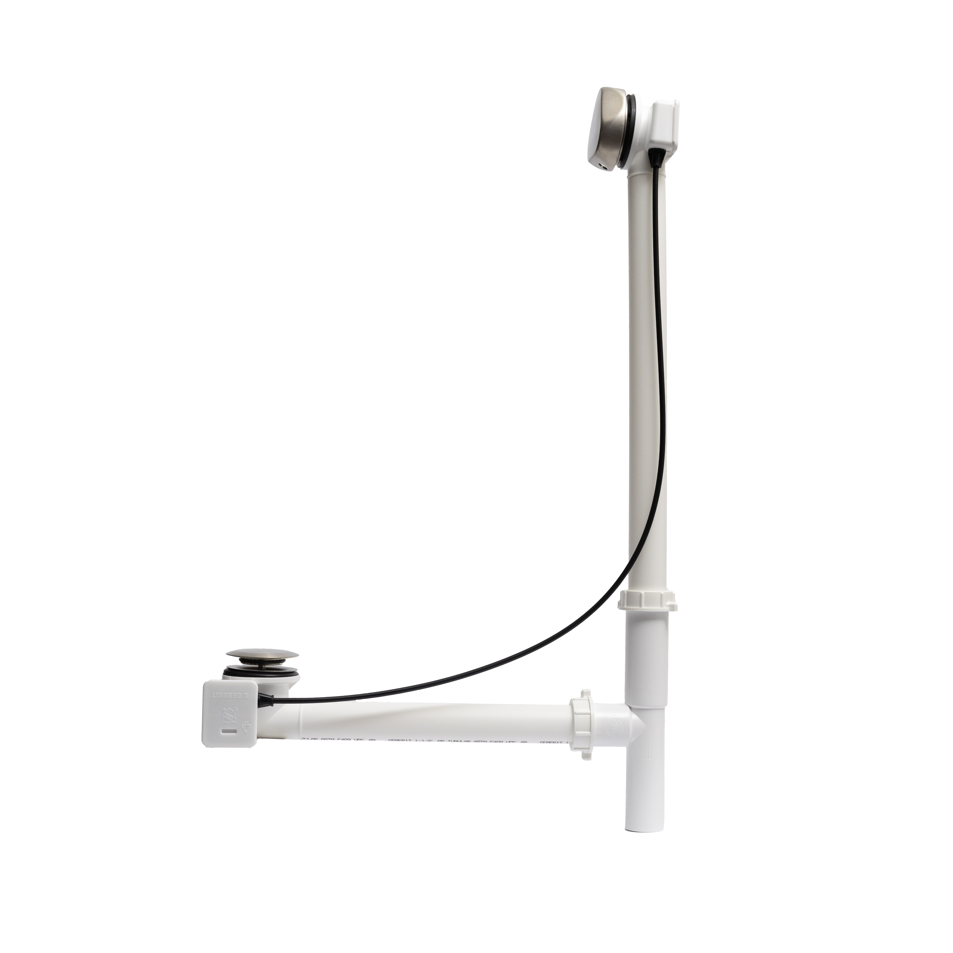 Rotary Turn Cable-Operated Waste and Overflow, 33 in. Cable, Complete ...