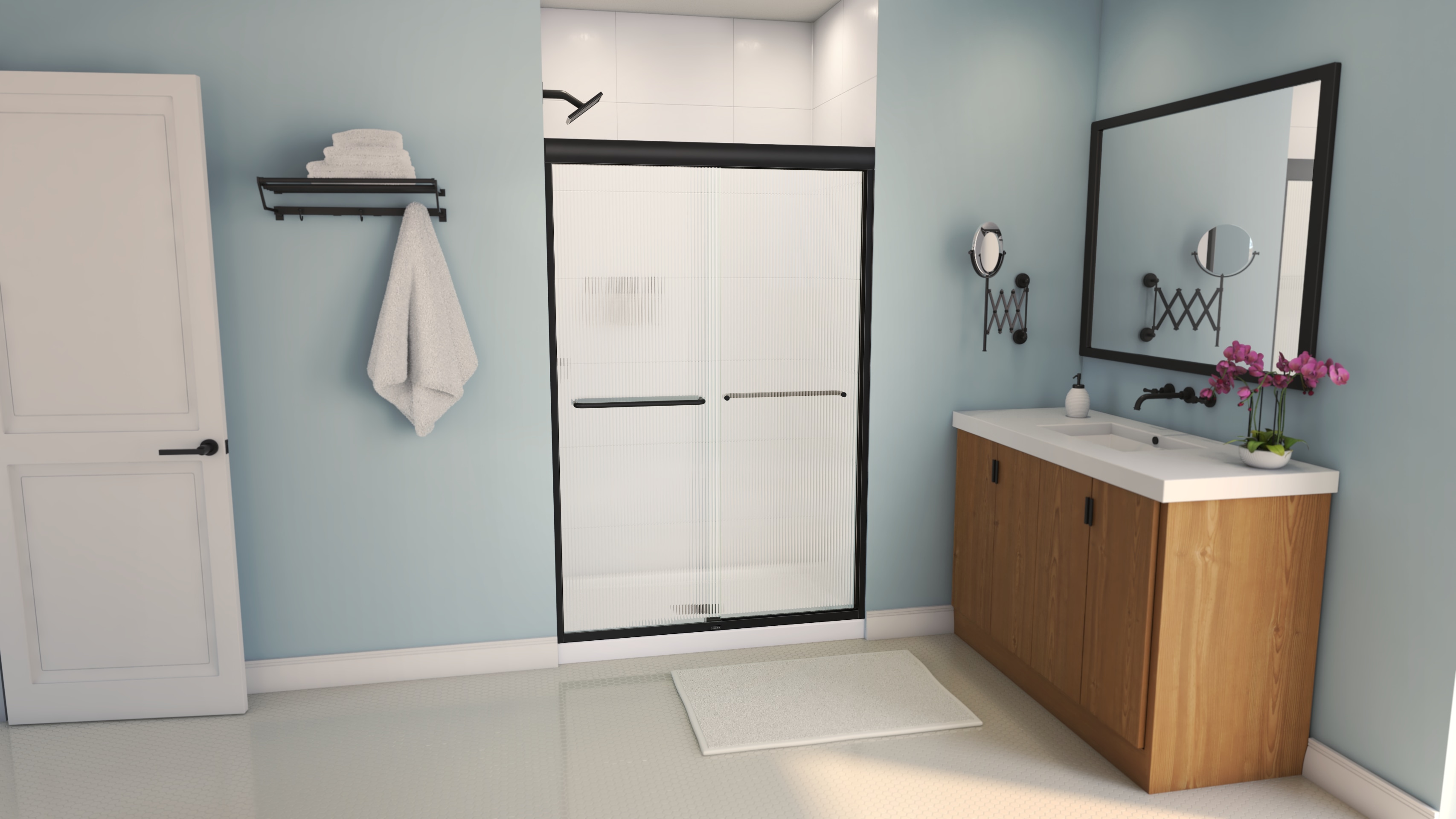 Tonik Porte de douche bidirectionnelle 43-47 x 71 po, 6 mm pour ...