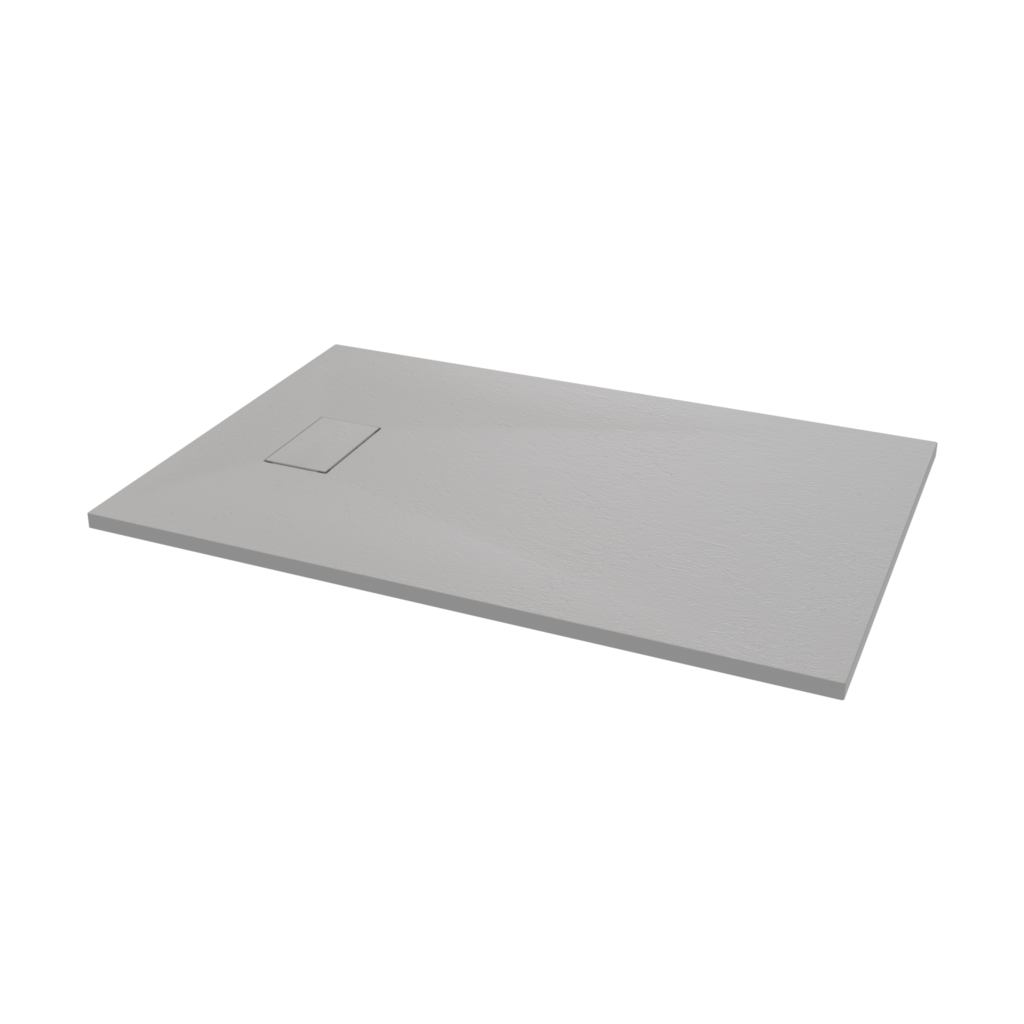 Stonea 4832 Solid Surface Universal Shower Base in Grey with End Drain ...