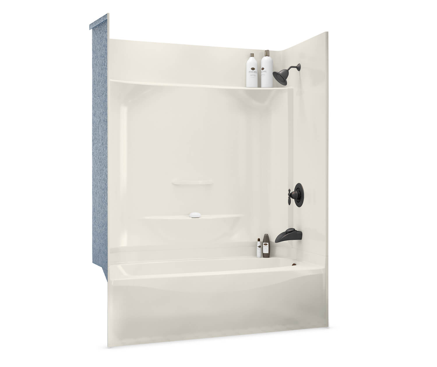 KDTS 3260 AFR AcrylX Alcove Left Hand Drain Four Piece Tub Shower In