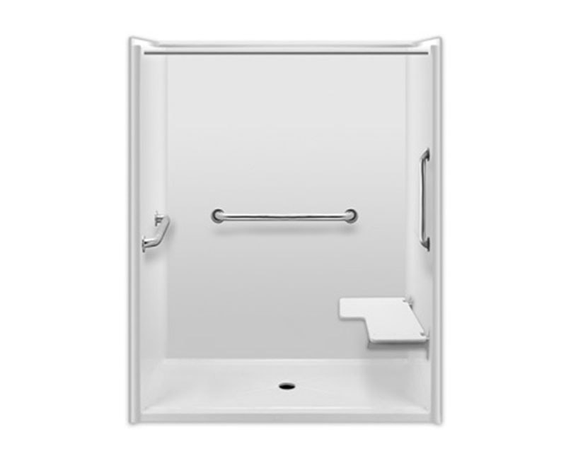 G 6036 BF 60 x 36 CenturyStone Alcove One-Piece Shower with Center ...