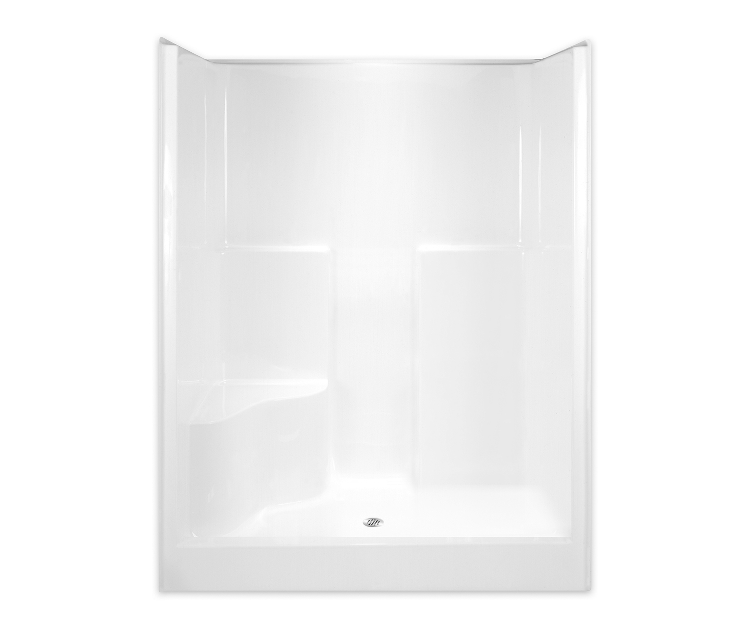 G 6077 SH 1S 60 x 37 CenturyStone Alcove One-Piece Shower with Center ...