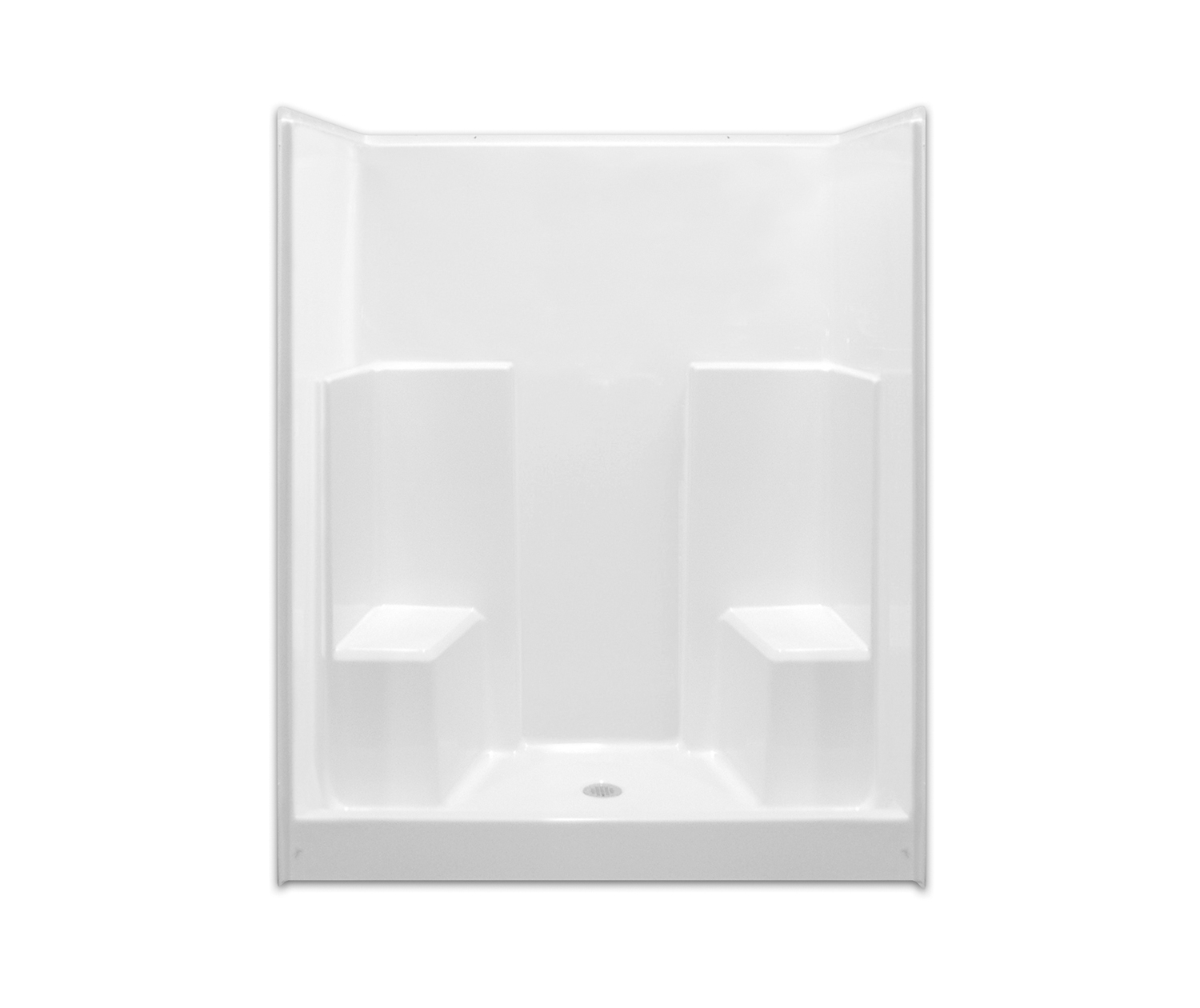 G 6036 SH 2S 60 x 36 CenturyStone Alcove One-Piece Shower with Center ...