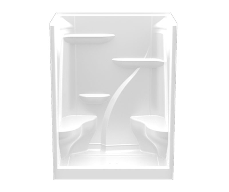 A 6036 SH 2S OT 60 x 37 Acrylic Alcove One-Piece Shower with Center ...