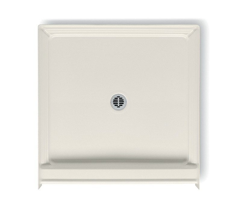 W4242APANB 42 x 42 Acrylic Alcove Center Drain Shower Base in Biscuit ...