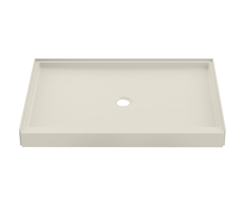 F5038PAN 48 x 37 AcrylX Alcove Center Drain Shower Base in Biscuit ...