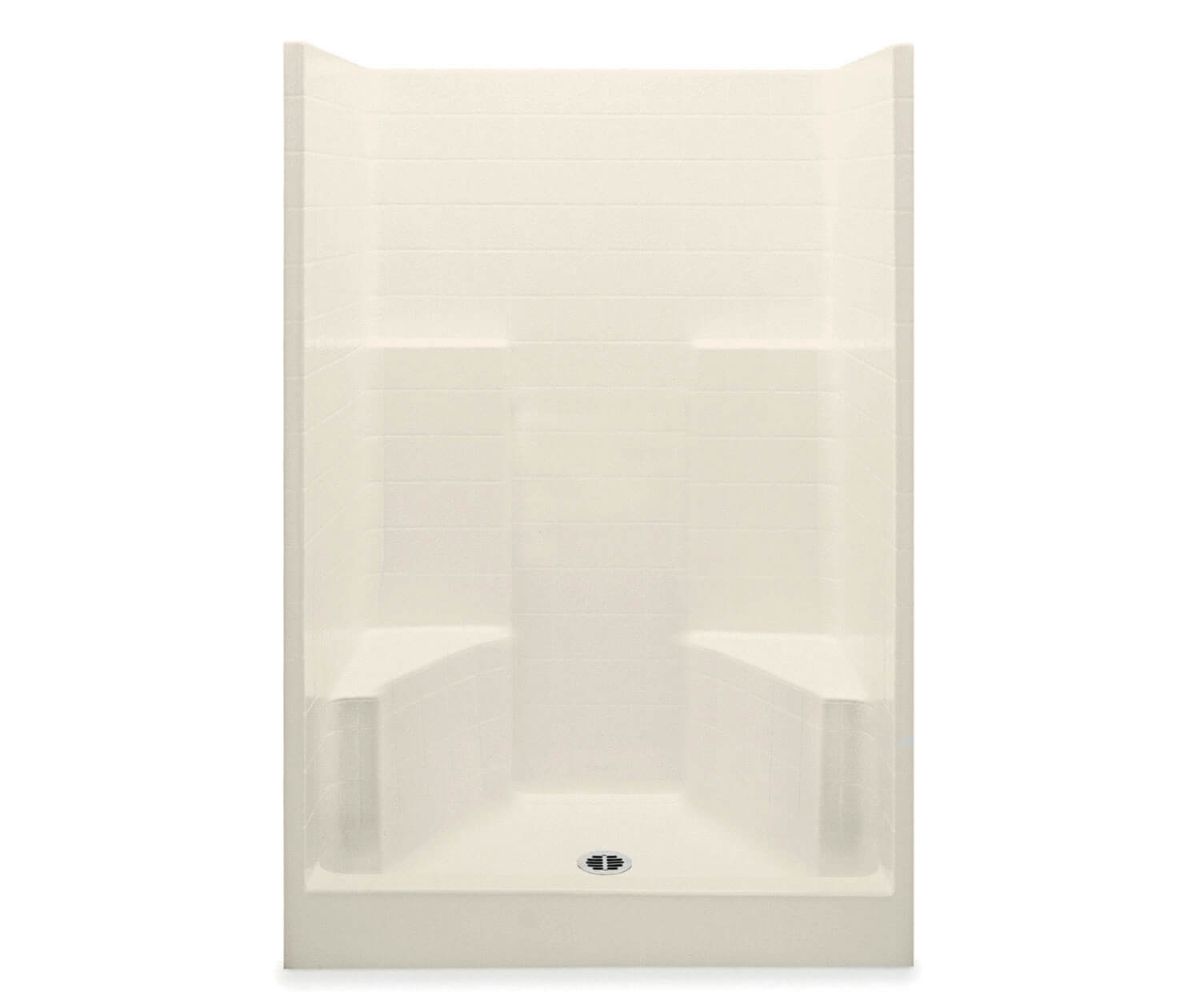 1483CTGNM AFR 48 x 35 AcrylX Alcove Center Drain One-Piece Shower in ...