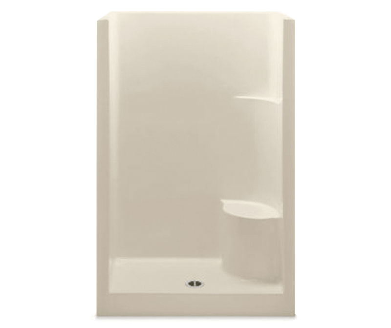 1483OS 48 x 34 AcrylX Alcove Center Drain One-Piece Shower in Almond ...