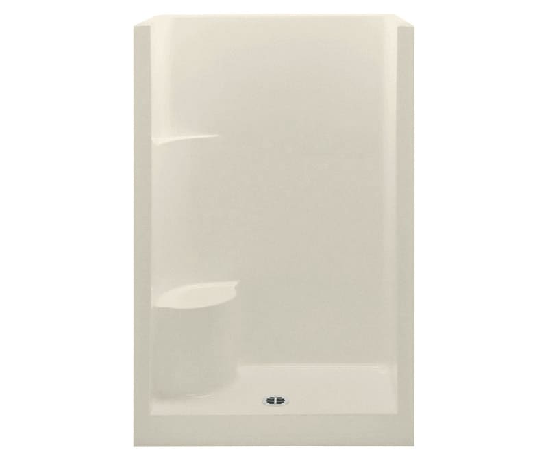 1483OST 48 x 34 AcrylX Alcove Center Drain One-Piece Shower in Bone ...
