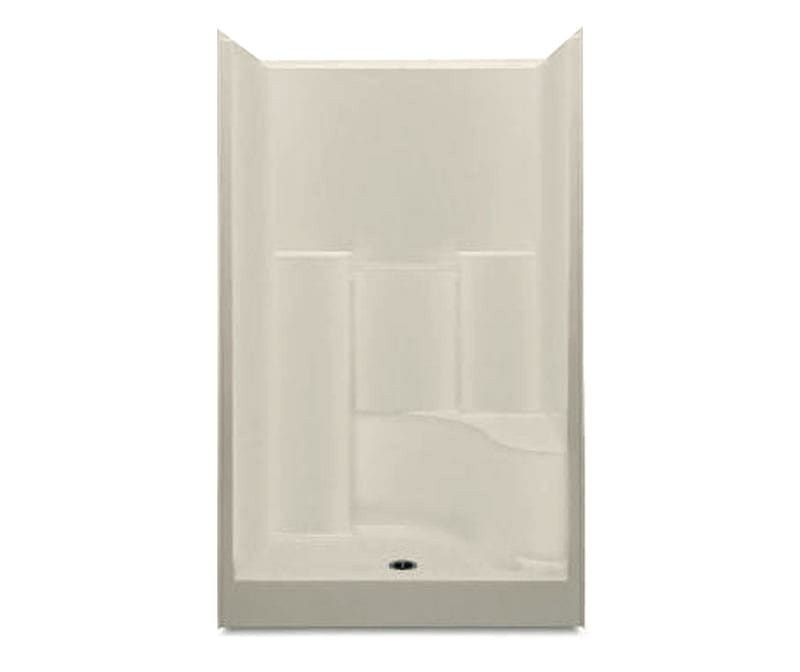 1483STS 48 x 36 AcrylX Alcove Center Drain One-Piece Shower in Bone ...