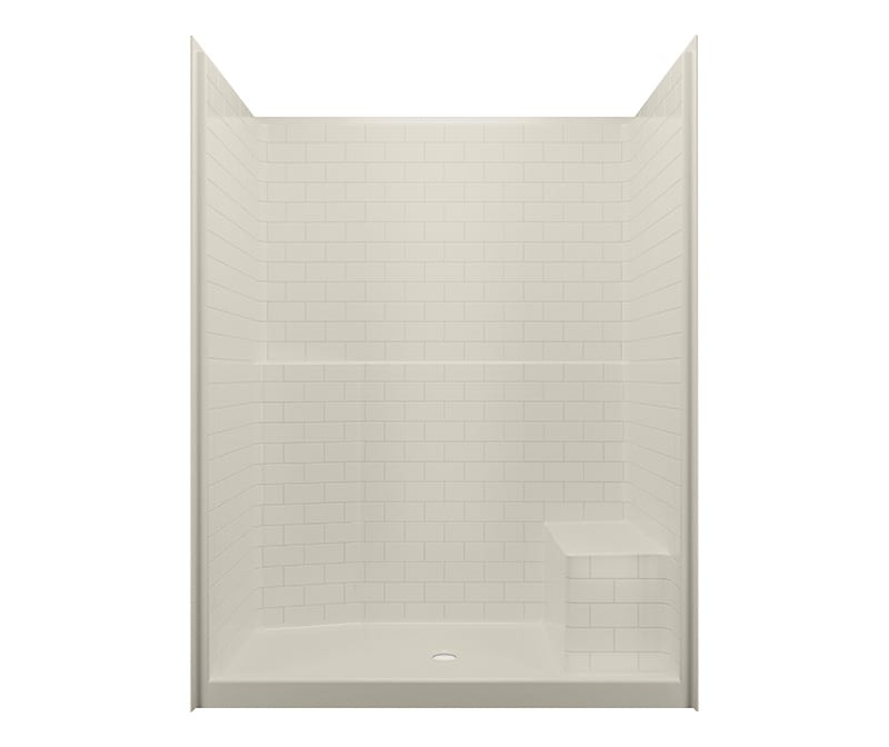 16034STTSM AFR 60 x 34 AcrylX Alcove Center Drain One-Piece Shower in ...