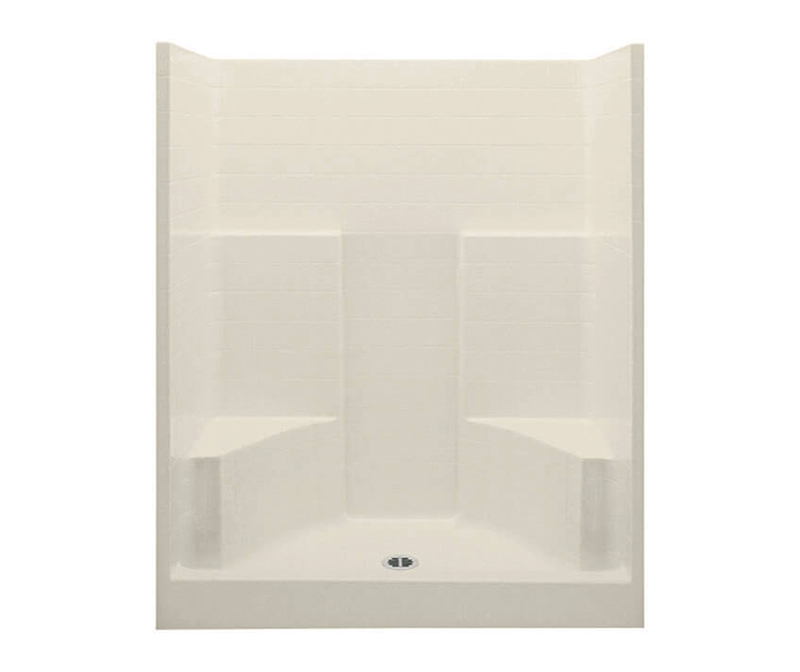 1603CTGNM AFR 60 x 35 AcrylX Alcove Center Drain One-Piece Shower in ...